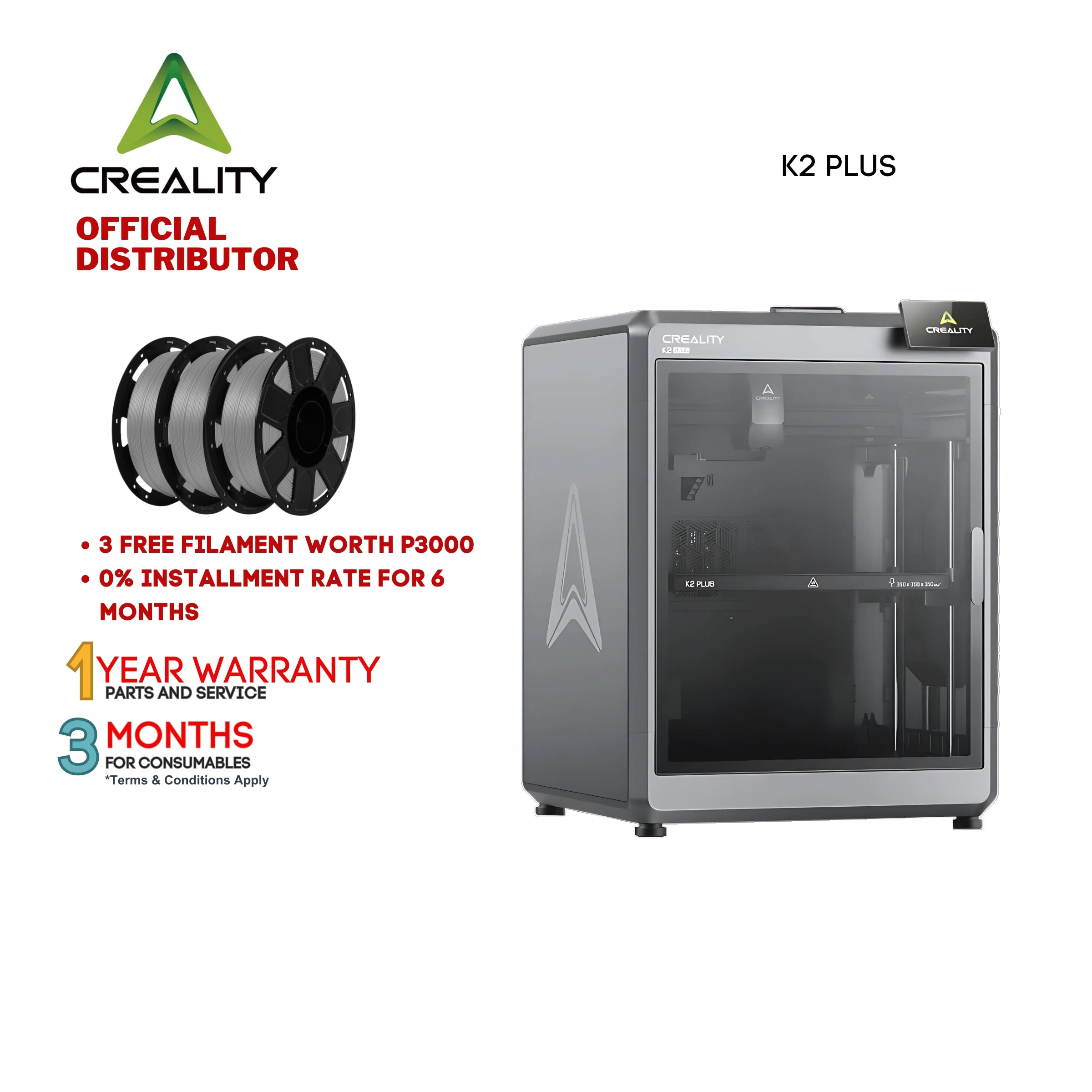 Creality K2 Plus FDM 3D Printer – Makerlab Electronics