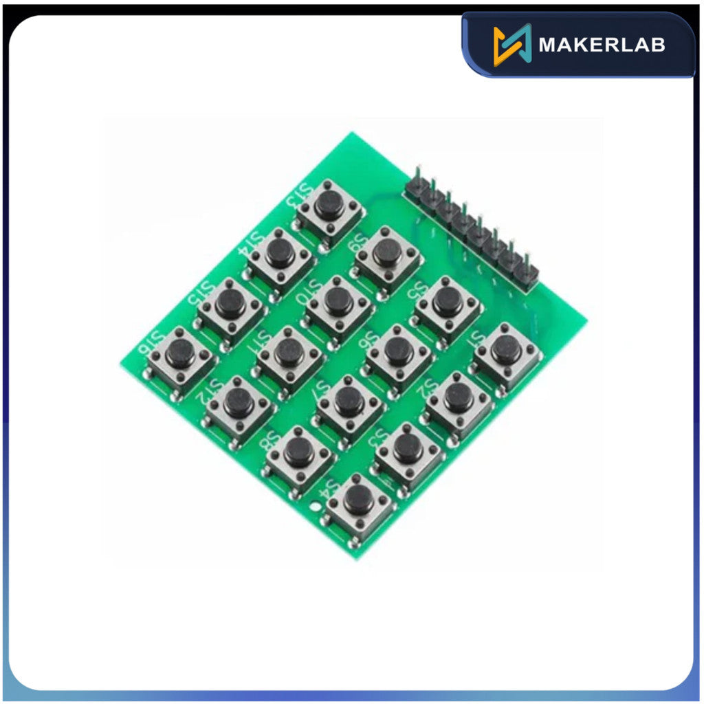 4x4 Matrix Keypad Keyboard Module 16 Button Mcu For Arduino Makerlab
