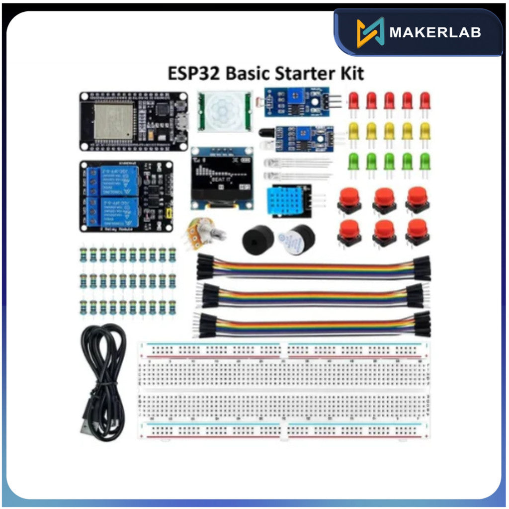 Makerlab Esp32 Basic Starter Kit Wifi Iot Development Learning Kit Wit Makerlab Electronics