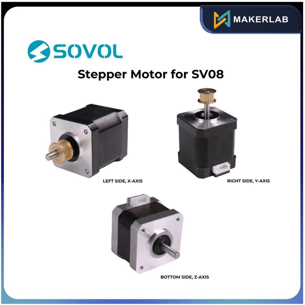 Sovol 42-48 Stepper Motor Kit (Left side, X axis) for SV08 3D Printer – Makerlab Electronics