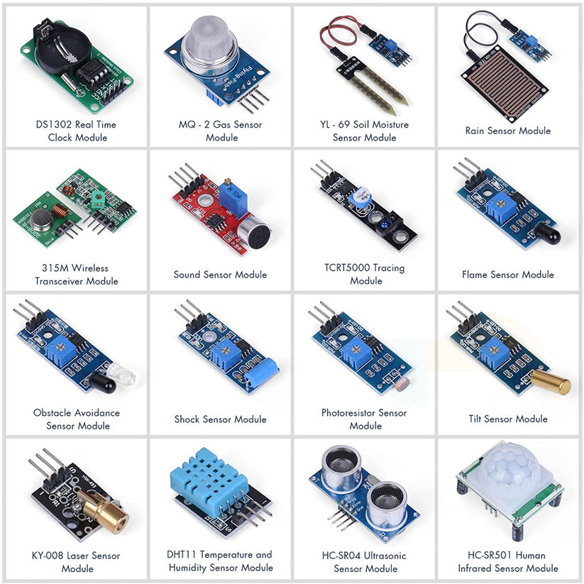 37 in 1 box | 16 in 1 box Sensor Kit for Arduino – Makerlab Electronics
