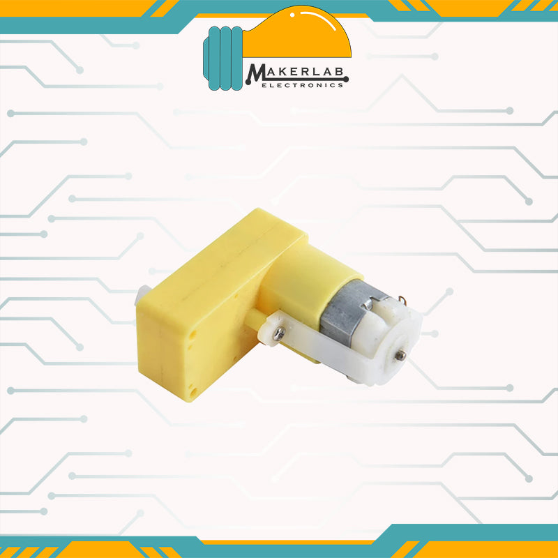 3-6V DC Geared Motor 130 Dual Shaft with Yellow Gear Box | 6V L-Shape ...