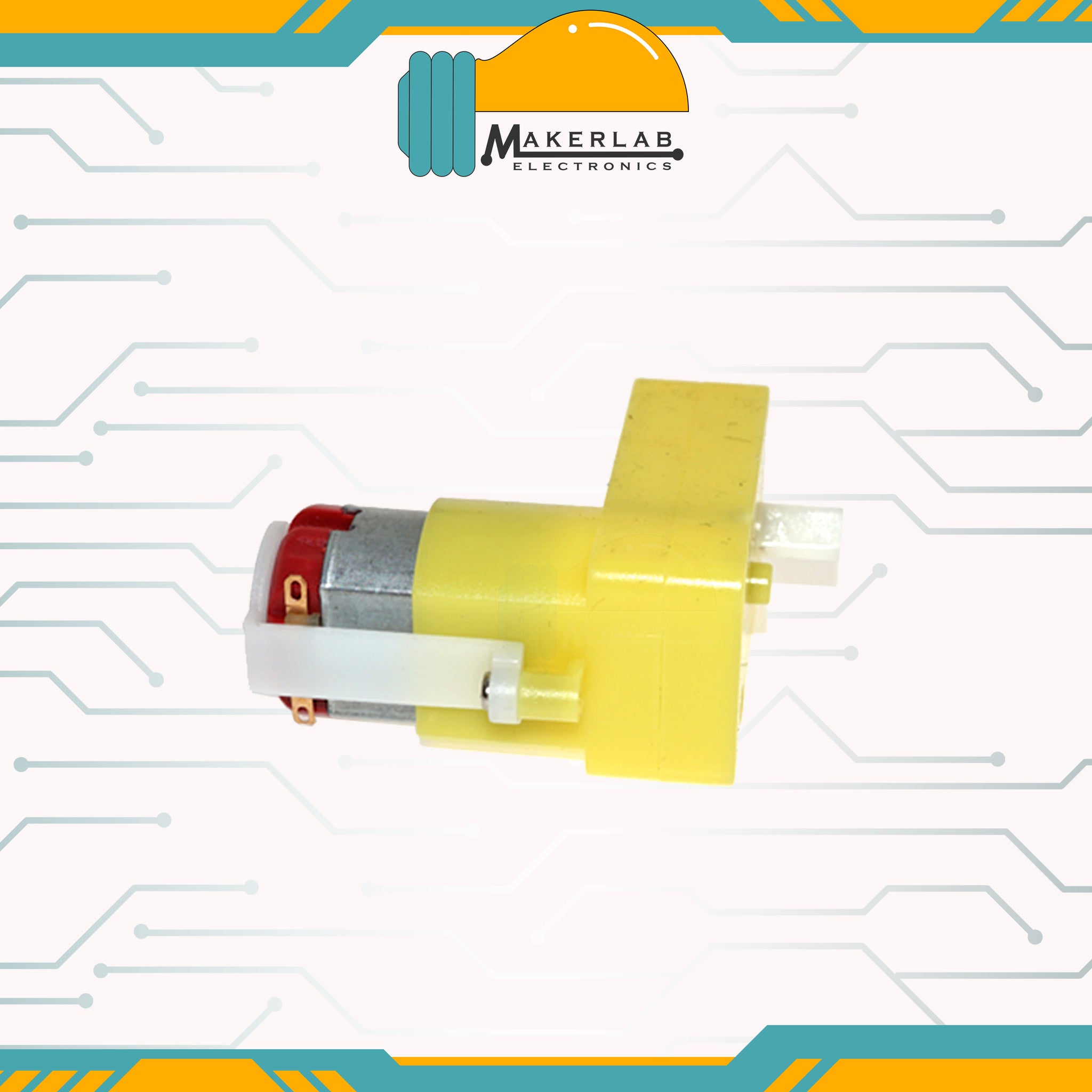 3-6V DC Geared Motor 130 Dual Shaft with Yellow Gear Box | 6V L-Shape ...