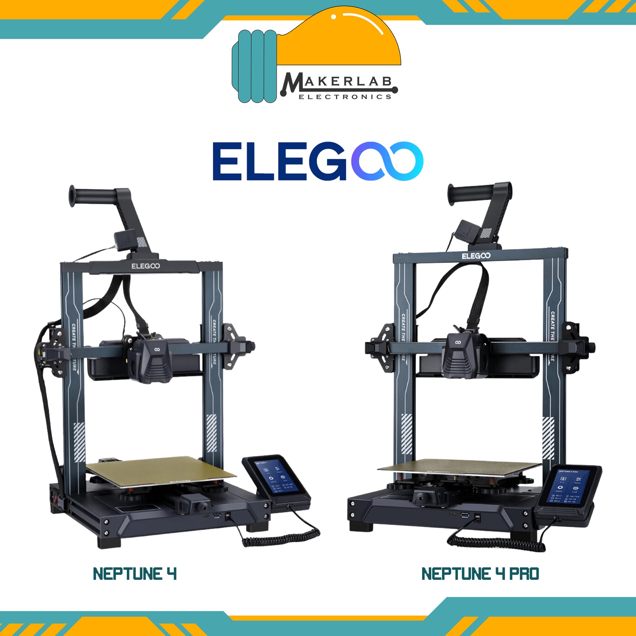 ELEGOO Neptune 4 | Neptune 4 Pro | High-Speed Fast FDM 3D Printer – Makerlab Electronics