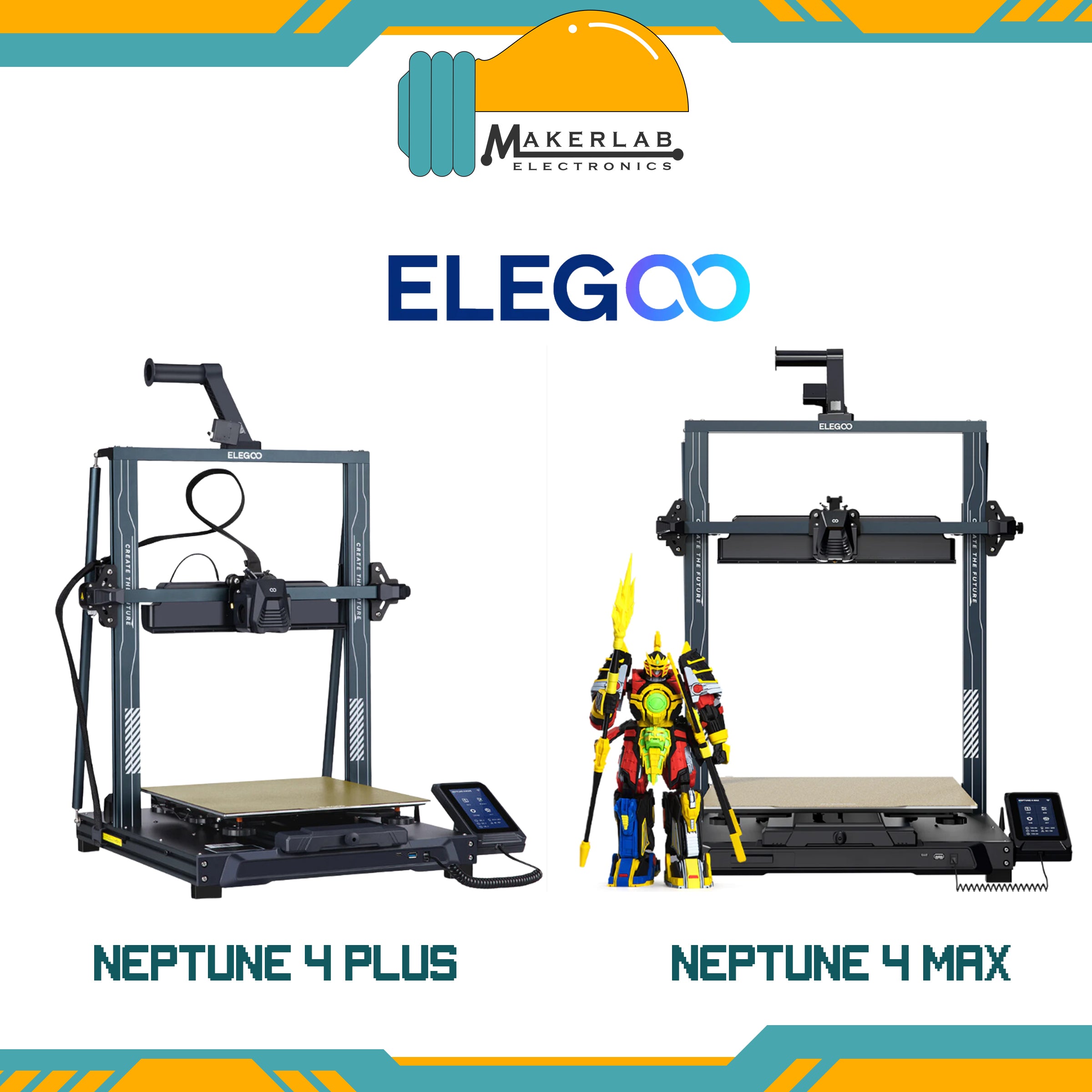 ELEGOO Neptune 4 High-Speed Fast FDM 3D Printer – Makerlab Electronics