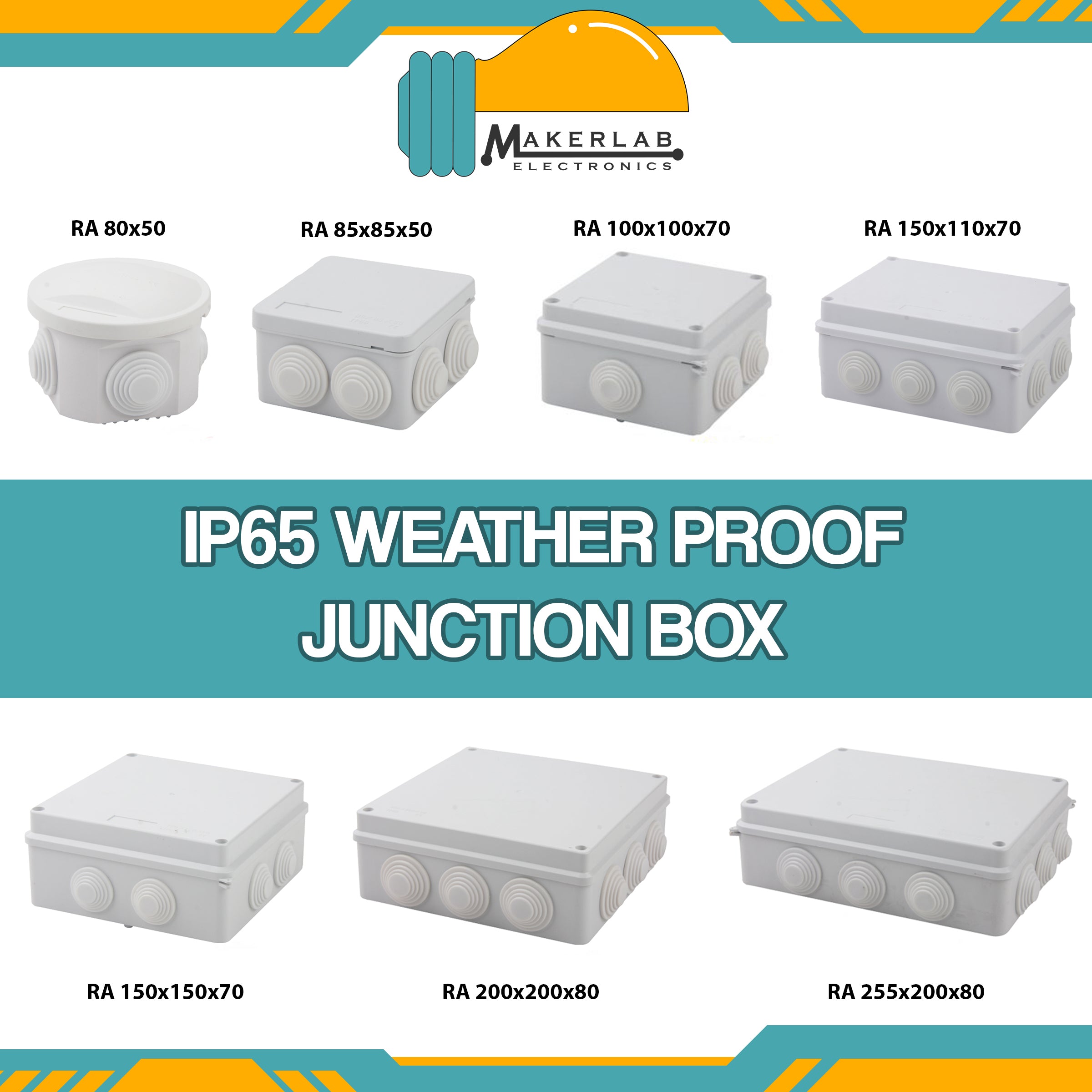 CCTV Outdoor Junction Box IP65 IP55 IP44 Weather Water Proof Enclosure – Makerlab Electronics