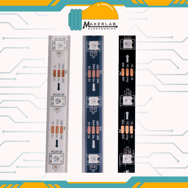 5V SK6812 Neopixel Programmable RGB LED Strip 60 LEDs/M IP65 IP67 3 wi ...