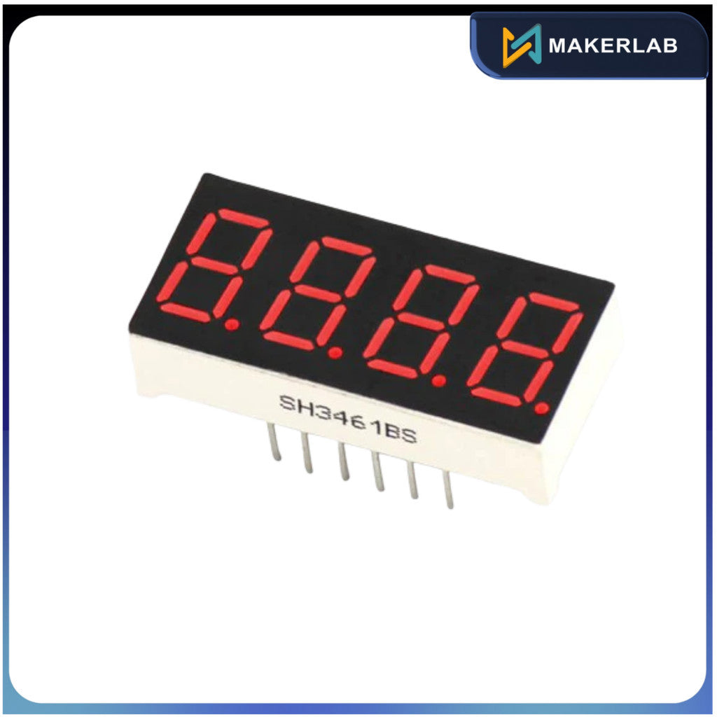 4 digit 7 segment display SH3461BS – Makerlab Electronics