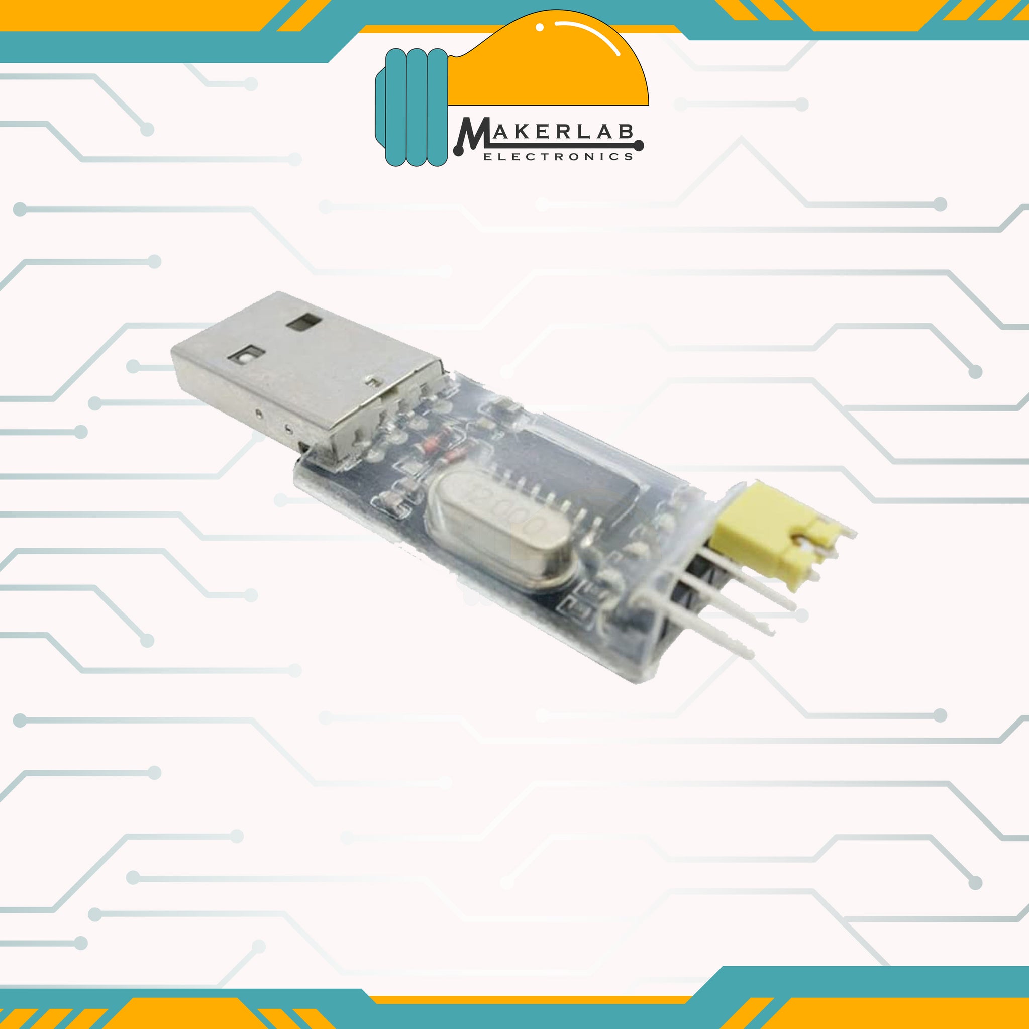 USB to TTL Serial Adapter CH340 Chip Converter Module – Makerlab ...