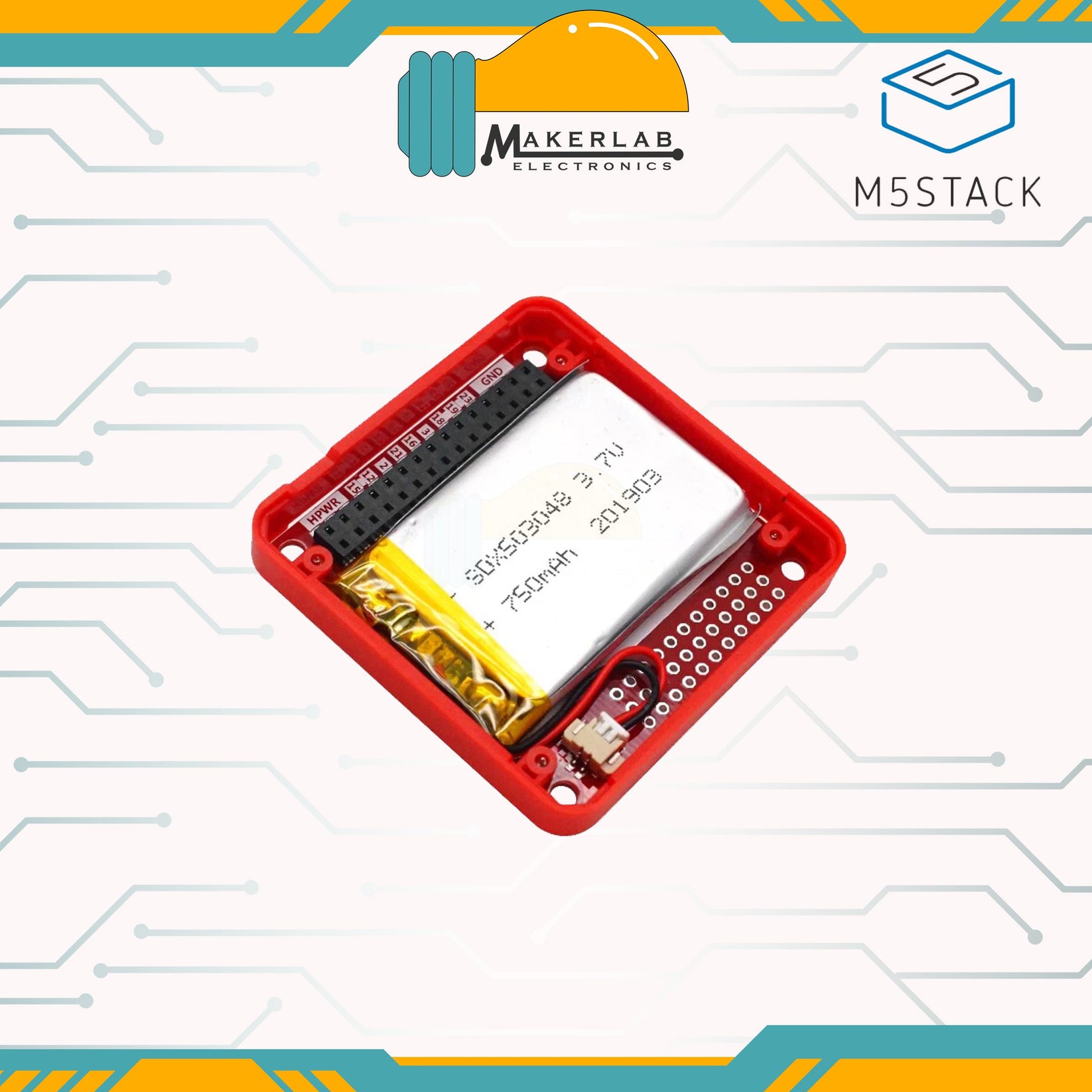 M5Stack Battery Module for ESP32 Core Development Kit – Makerlab ...