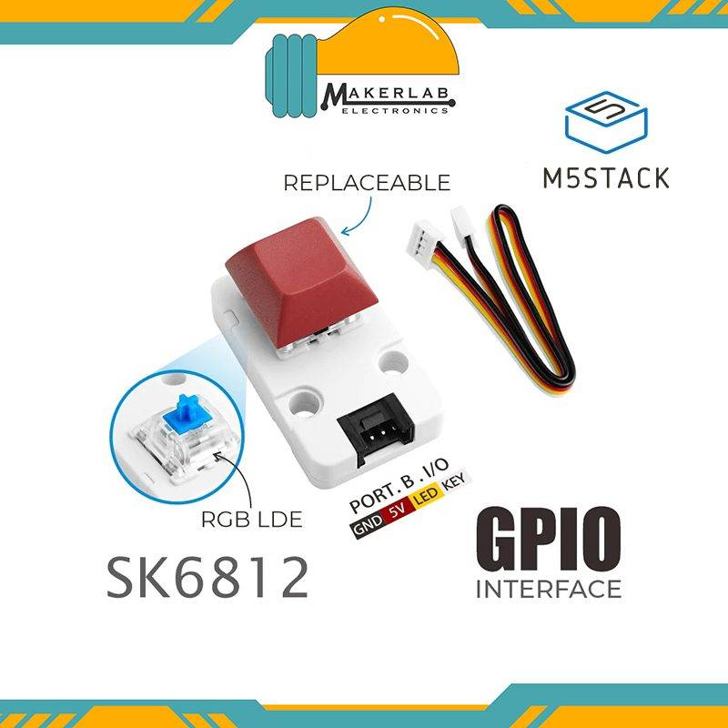 M5Stack Mechanical Key Button Unit – Makerlab Electronics
