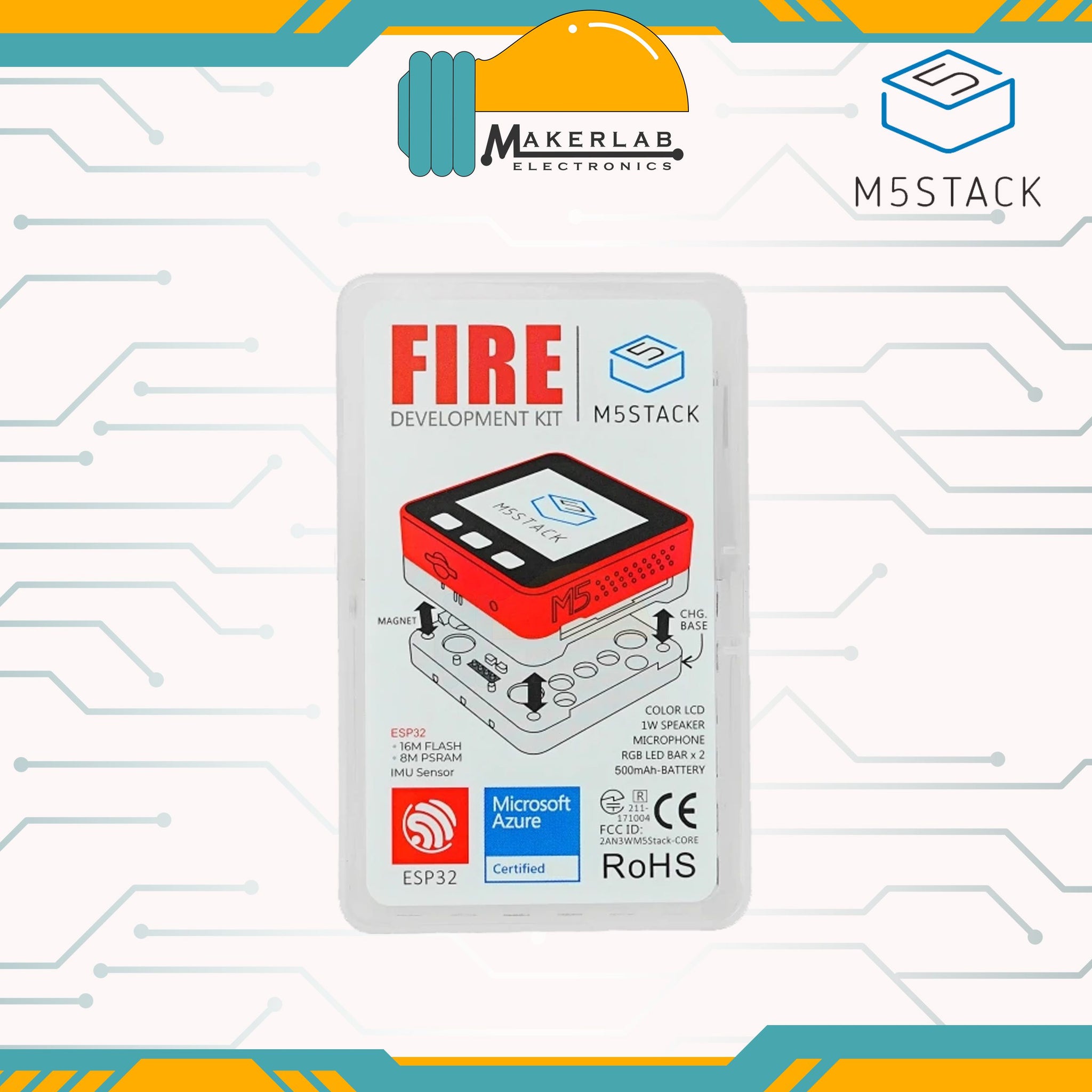 M5Stack FIRE IoT Development Kit (PSRAM) V2.6 – Makerlab Electronics