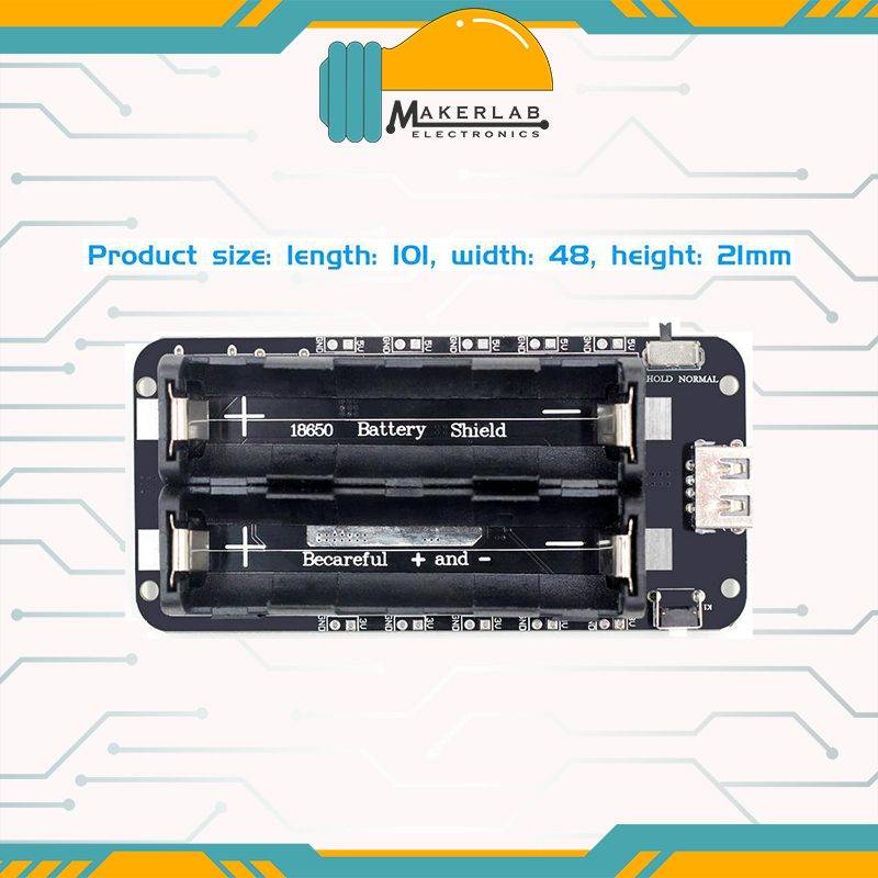 Dual 18650 Lithium Battery Shield V8 Mobile Power Expansion Board Modu ...
