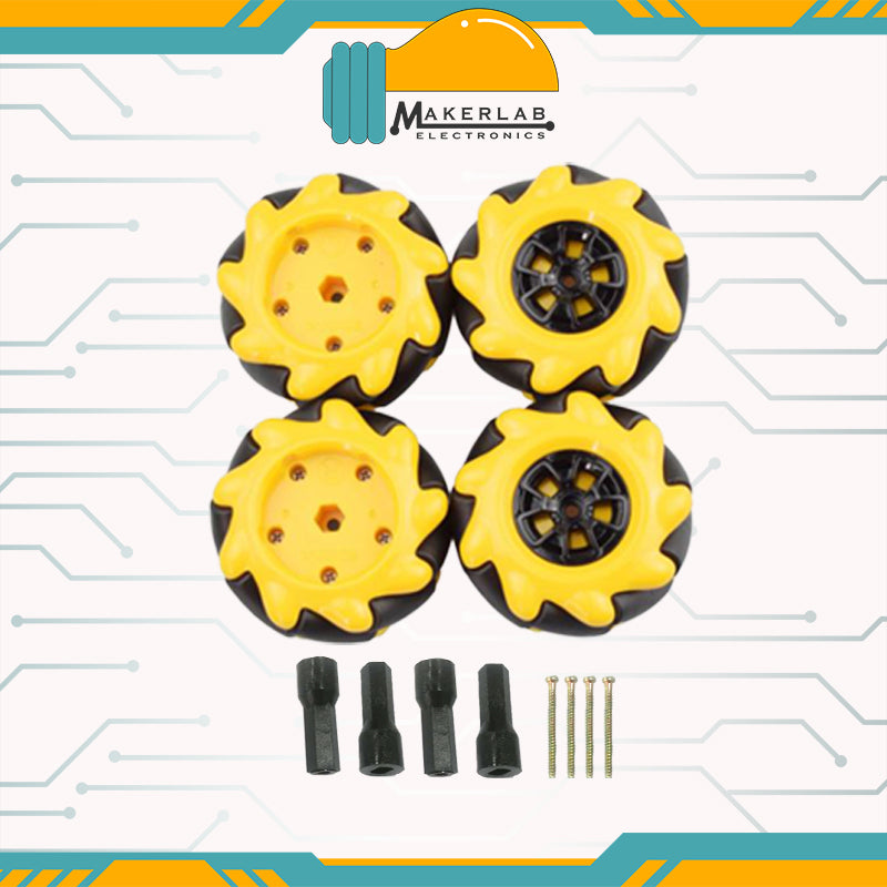 60mm Mecanum Wheel Set Omnidirectional Smart Robot Car with 6.7mm coup ...