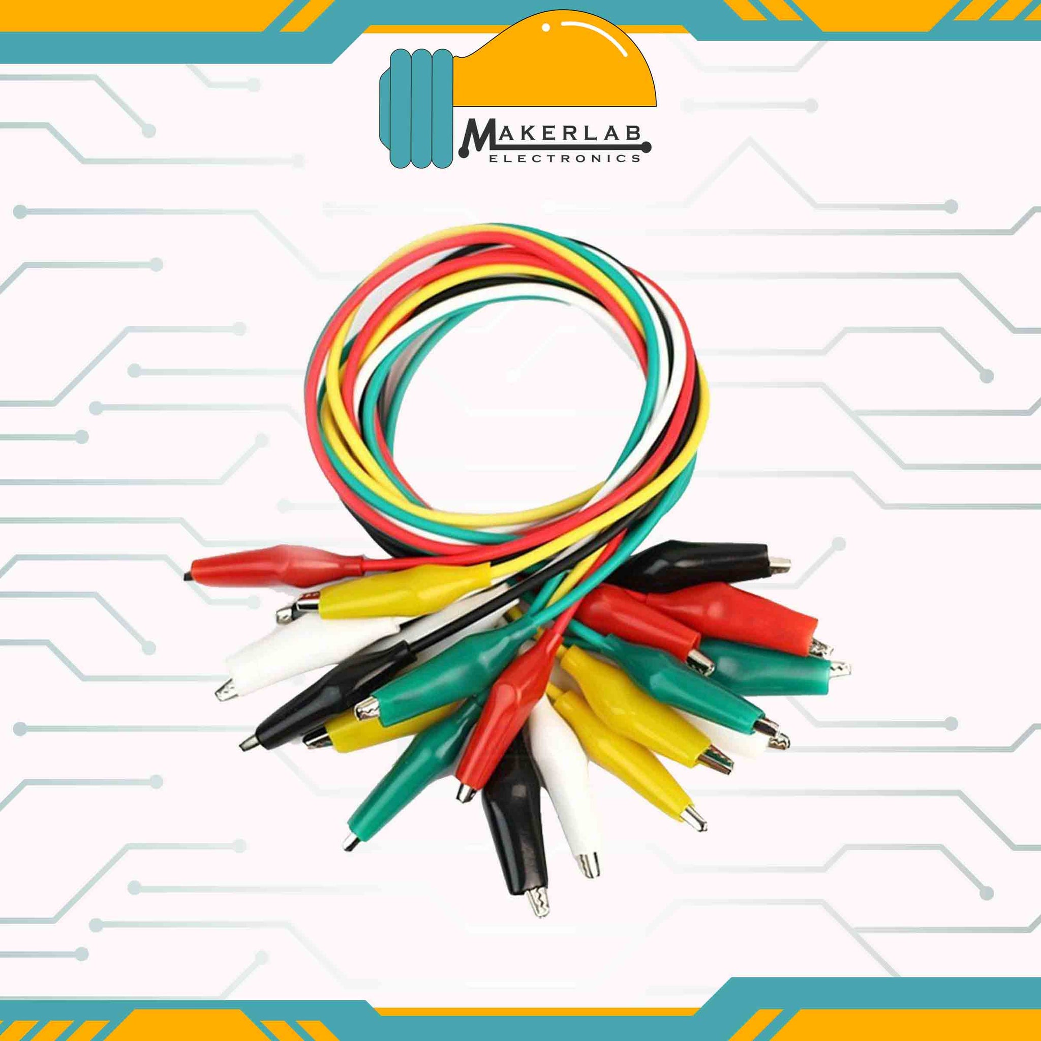 50cm Alligator Clips Double ended Crocodile Clips Cable Wire Testing ...