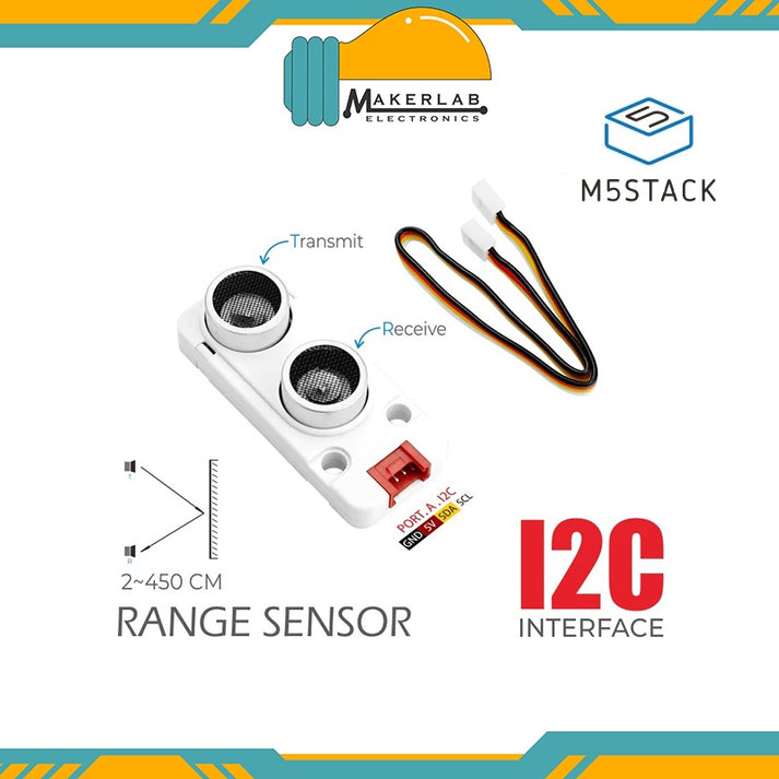 M5Stack Ultrasonic Distance Unit I2C | I/O (RCWL -9620) – Makerlab Electronics